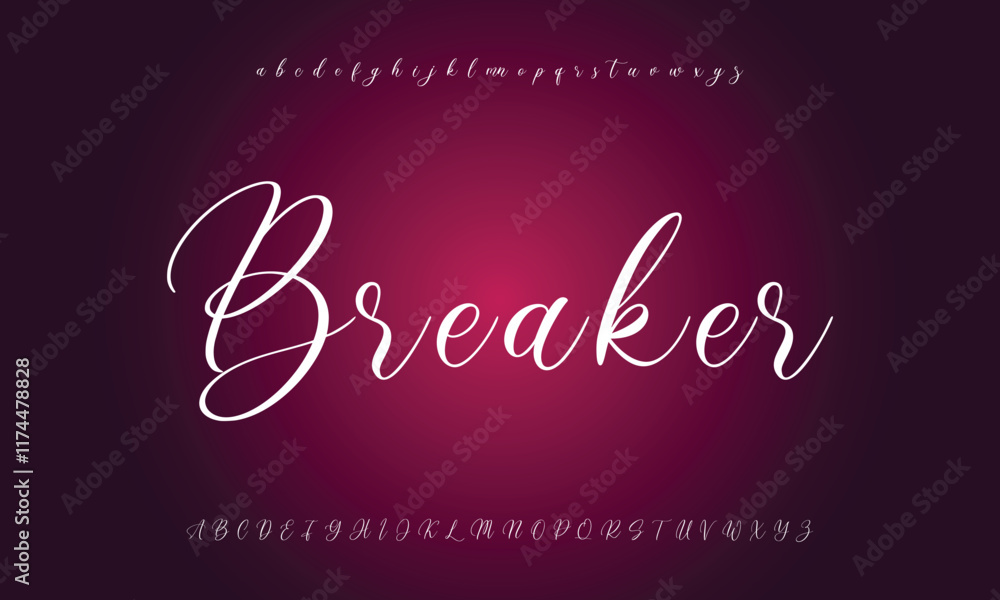 Hand drawn vector alphabet. Modern monoline signature script font ...