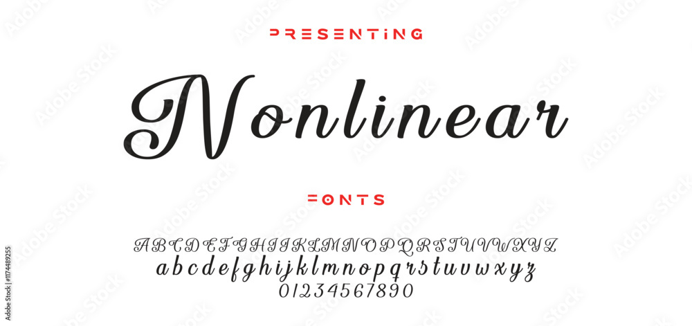 Hand drawn vector alphabet. Modern monoline signature script font. Elegant Signature Font. Best ...