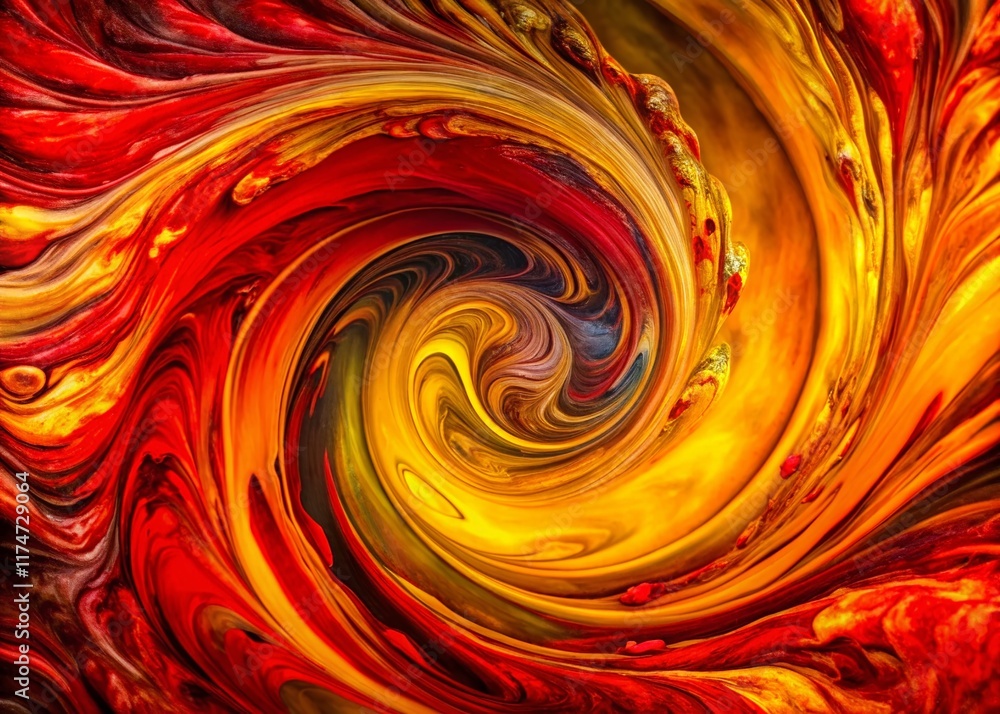 Abstract Red Yellow Texture Background, Surreal Art Design, Digital ...