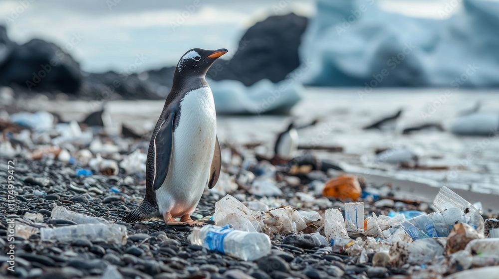 Penguin Surrounded by Plastic Waste: A Heartbreaking Symbol of ...