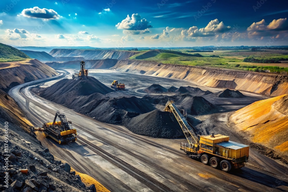 Massive Coal Pile in Open-Pit Mine: Environmental Impact of Fossil Fuel Extraction Stock ...