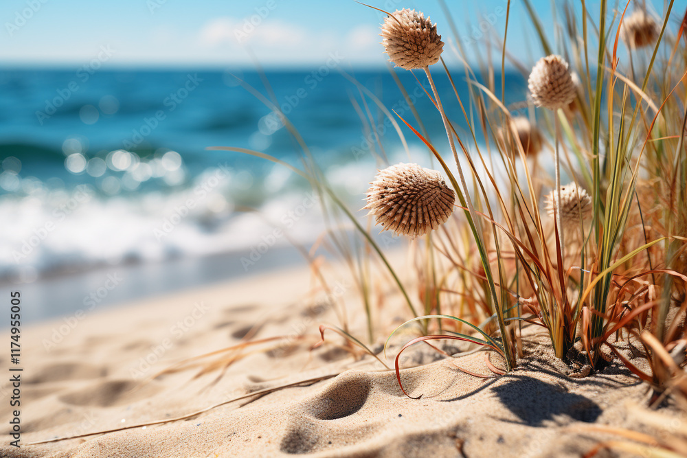 Highlighting seamless blend of sandy beaches and dunes, capturing ever ...
