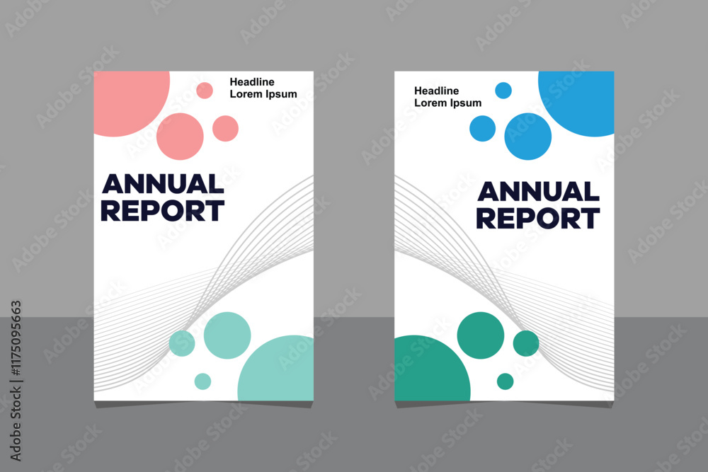 Cover design and annual report cover template A4 size for brochure ...