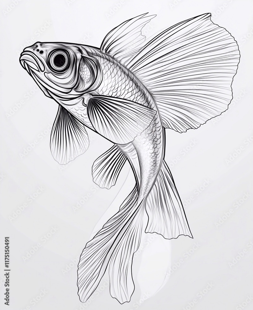 coloring pages for children 4-6 years old depicting X-ray fish Stock ...