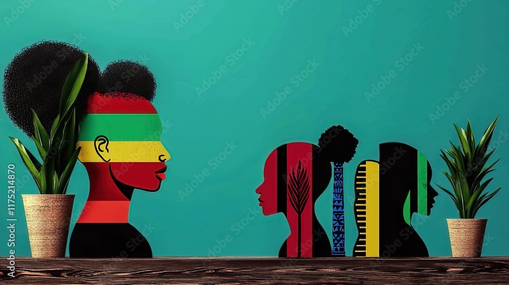 Ilustración de Stock Black History Month honors heritage culture civil ...