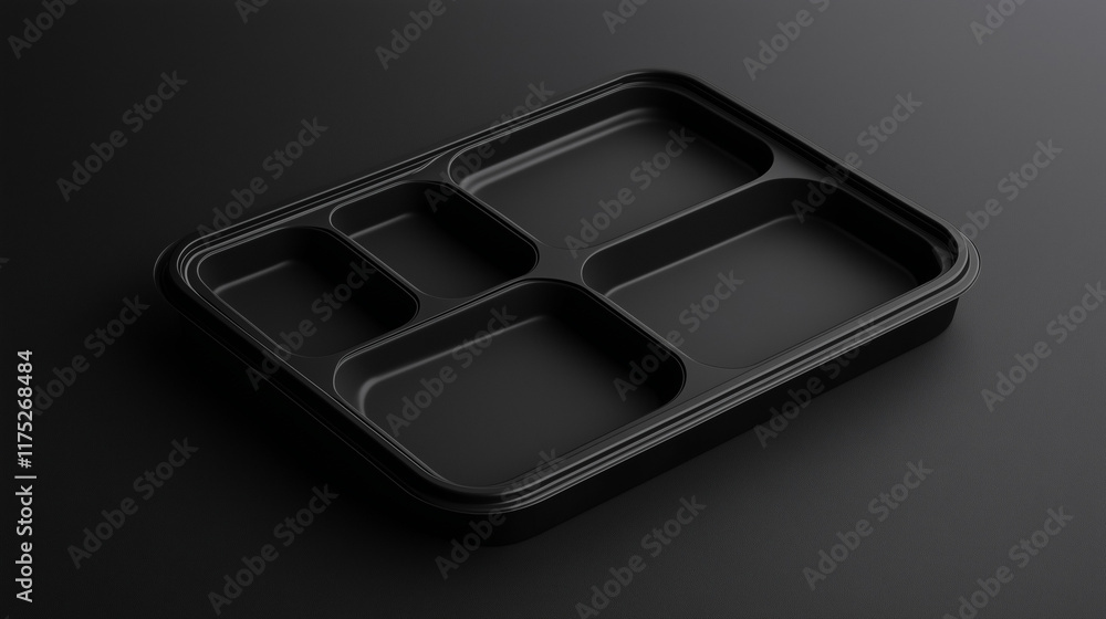 Elegant black bento box with multiple compartments for Hanami picnics ...