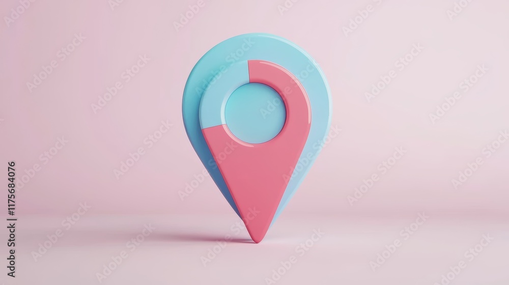 3D Representation of Customer Journey with a Stylish Location Pin ...