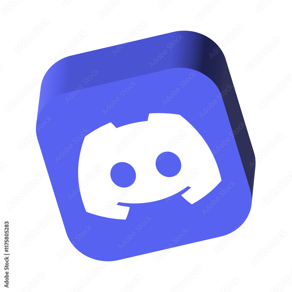 3d discord logo or icon . discord app background banner , 3d rendering ...