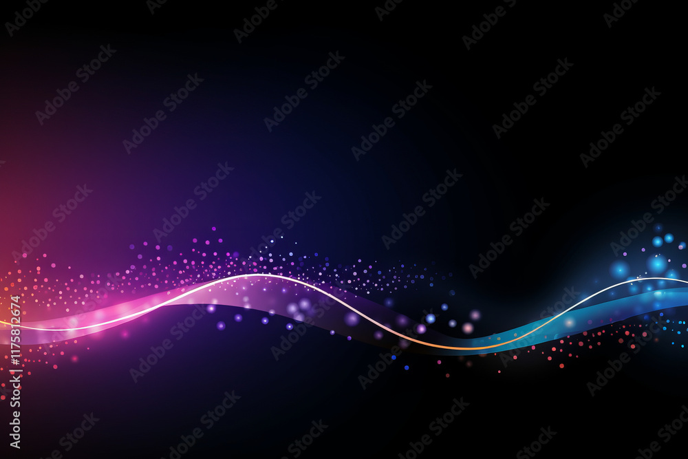 Glowing blue lines curve and intersect, creating a dynamic, abstract motion effect,Generated By ...
