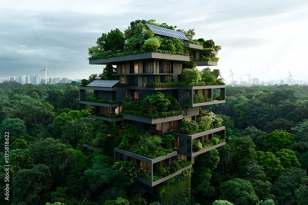 Sustainable mixed use commercial complex featuring cutting edge renewable energy technology ...