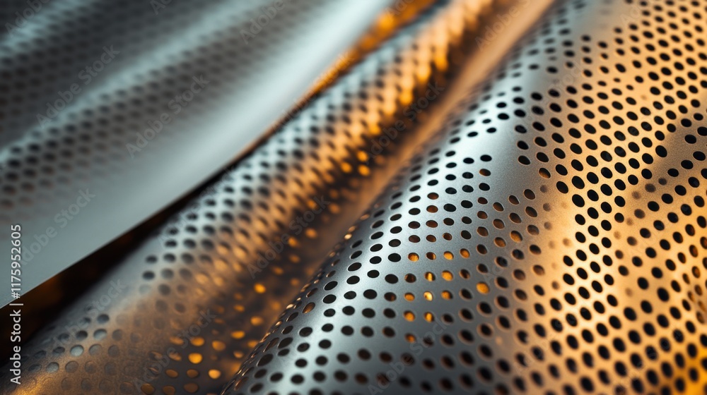 Beautiful metallic textures showcase perforated sheets with intricate ...