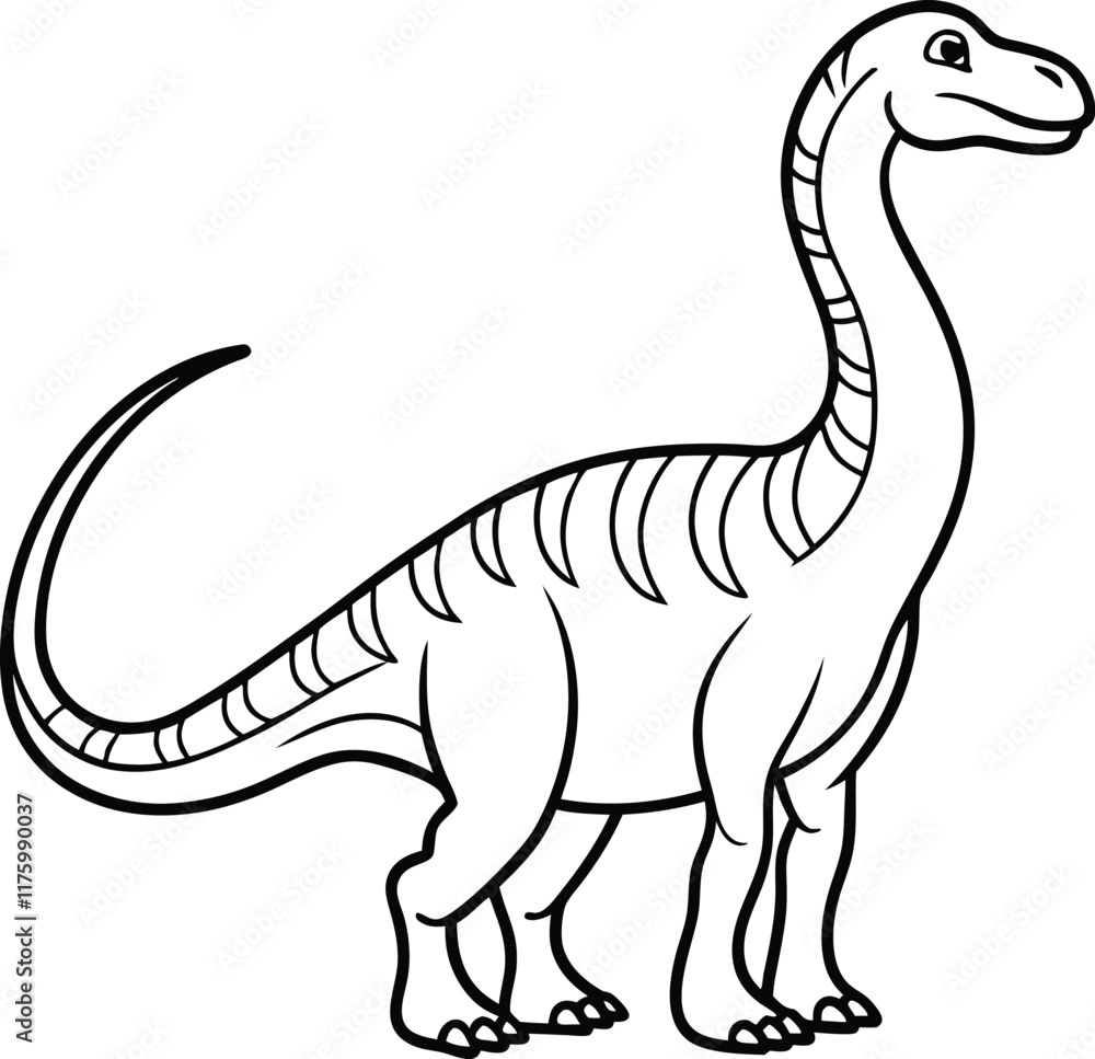 Amargasaurus line arts with white background. Amargasaurus dinosaur ...