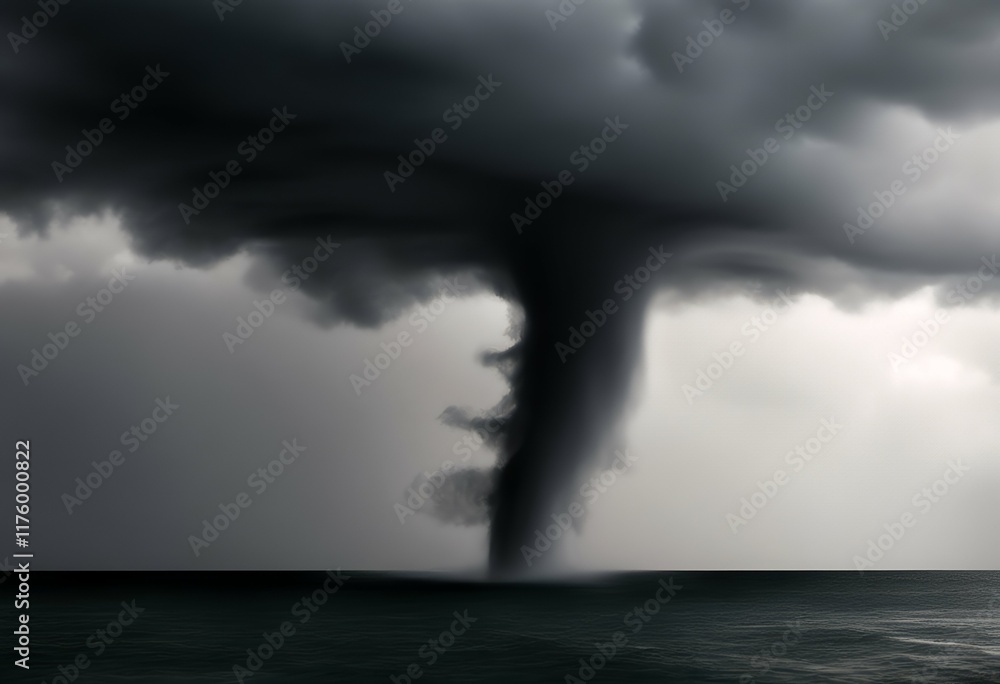 waterspout loom water animation tornado body Video occurs clouds Stock ...
