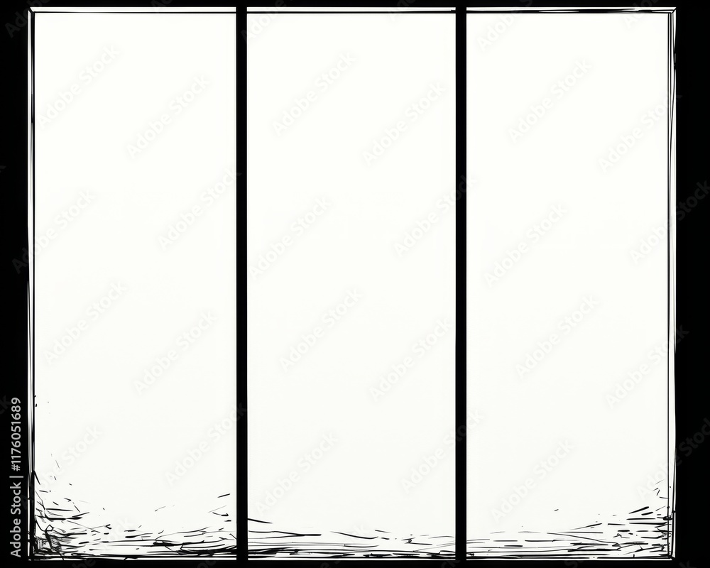 Comic Book Style Template with Four Blank Storyboard Boxes, Simple and ...