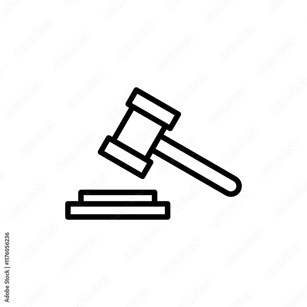 Gavel icon vector. judge gavel sign and symbol. law icon. auction ...