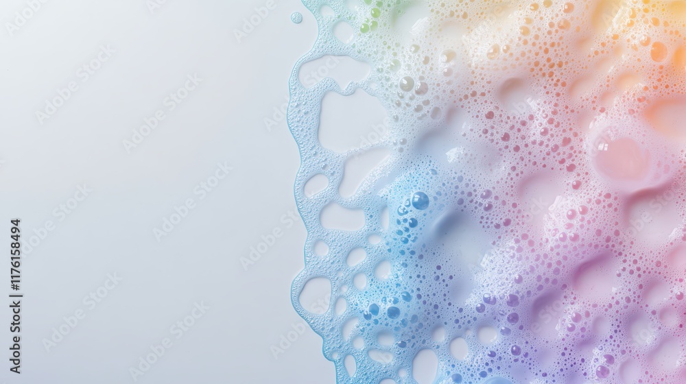 rainbow soap foam vibrant soap foam creating a rainbow effect on a ...