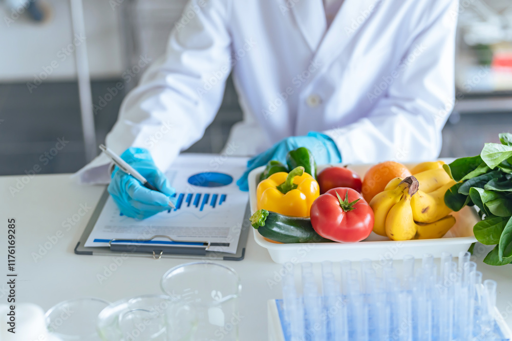 research, experiment, microscope, scientist, nutritionist, vegetable ...