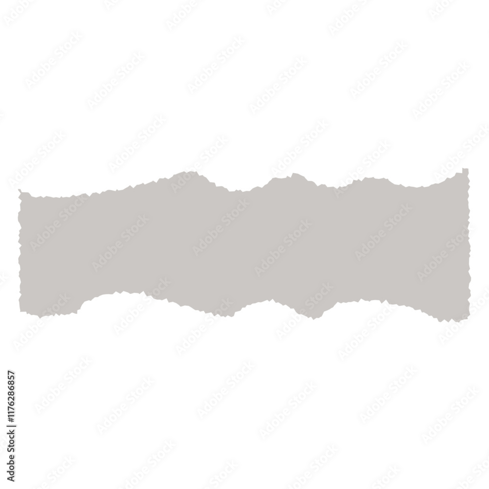 Realistic ripped paper strip. Torn pieces of paper. Cut out blank pages ...