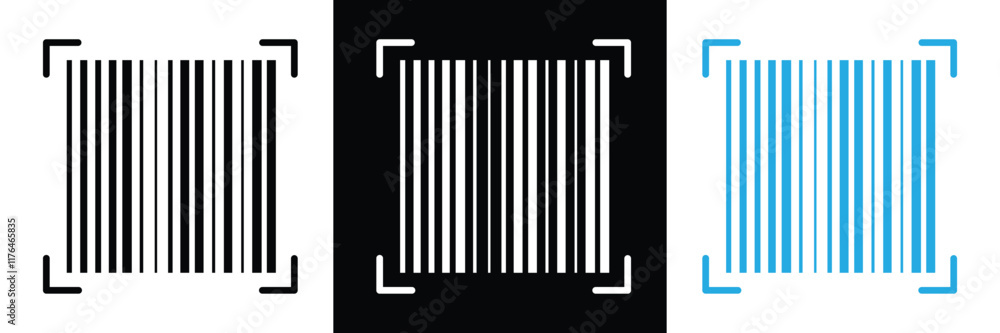 Barcode and QR code labels for scanning, retail store product ID ...