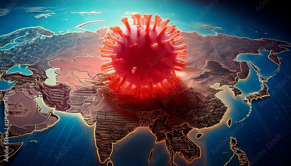 Map of China with the virus has spread. Human Metapneumovirus (HMPV ...