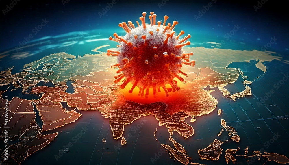 Map of China with the virus has spread. Human Metapneumovirus (HMPV ...