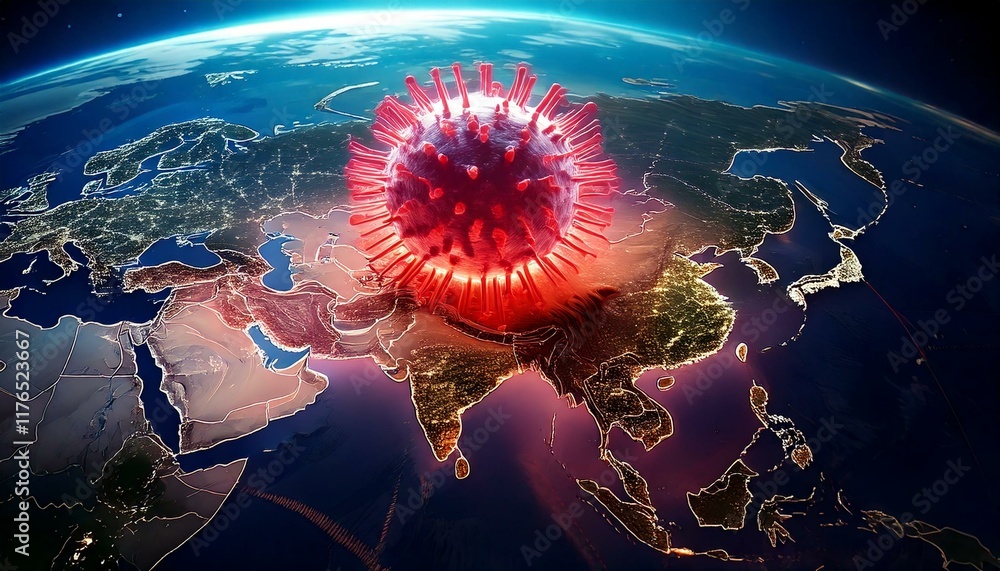 Map of China with the virus has spread. Human Metapneumovirus (HMPV ...