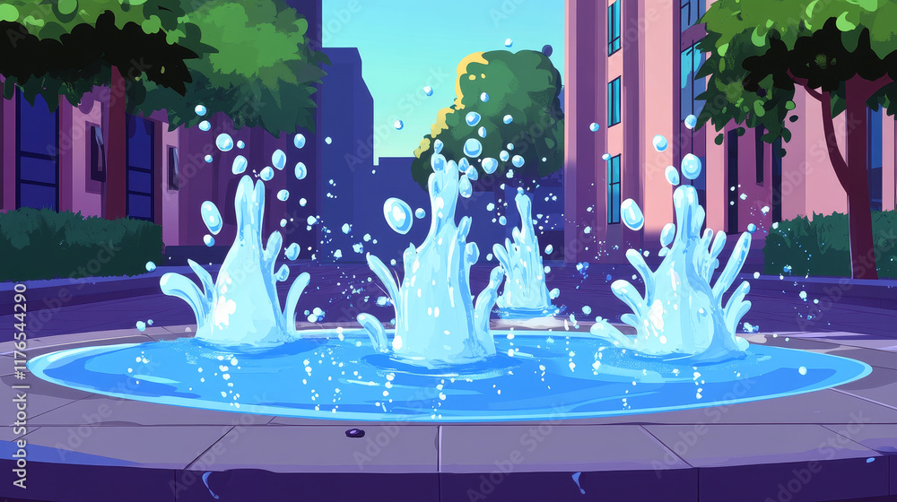 Ilustración de Stock Water splash sprite sheet animation for FX effect ...