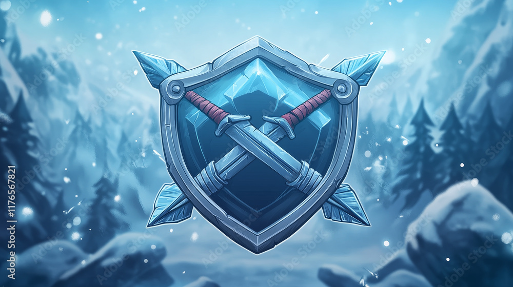 Ilustración de Stock Game level up award win, reward badge asset ...