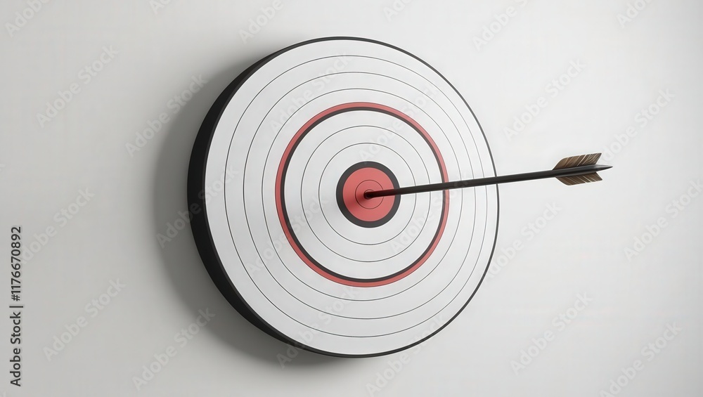 Achieving your 2025 target bullseye arrow illustration in graphic ...