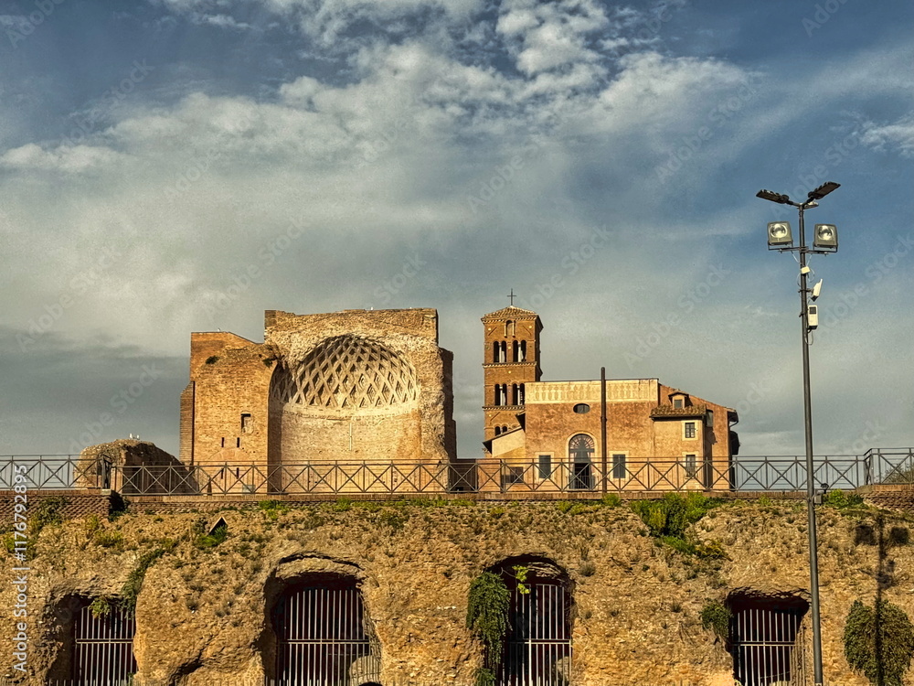 Exploring the Ancient Ruins in Rome, Italy During a Sunny Day in 2024 ...