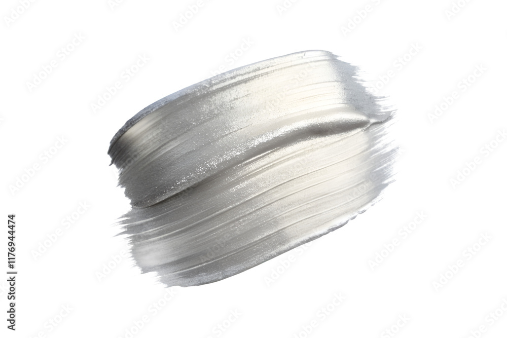 Silver brush stroke isolated on transparent background. png Stock ...