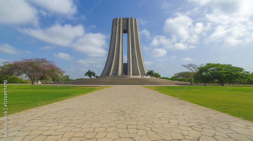 The monument at Kwame Nkrumah Memorial Park and Mausoleum, the African ...