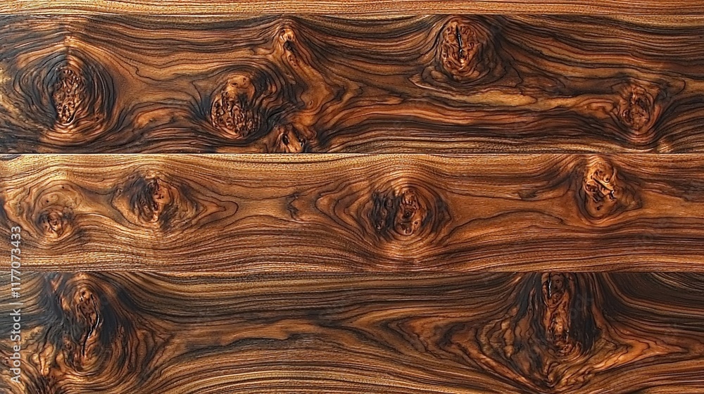 Dark burl wood planks background texture with knots and natural ...