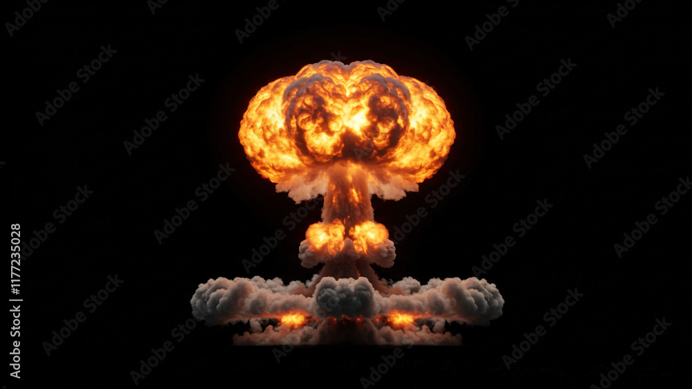 Realistic Nuclear atomic bomb explosion VFX with smoke, fire and ...