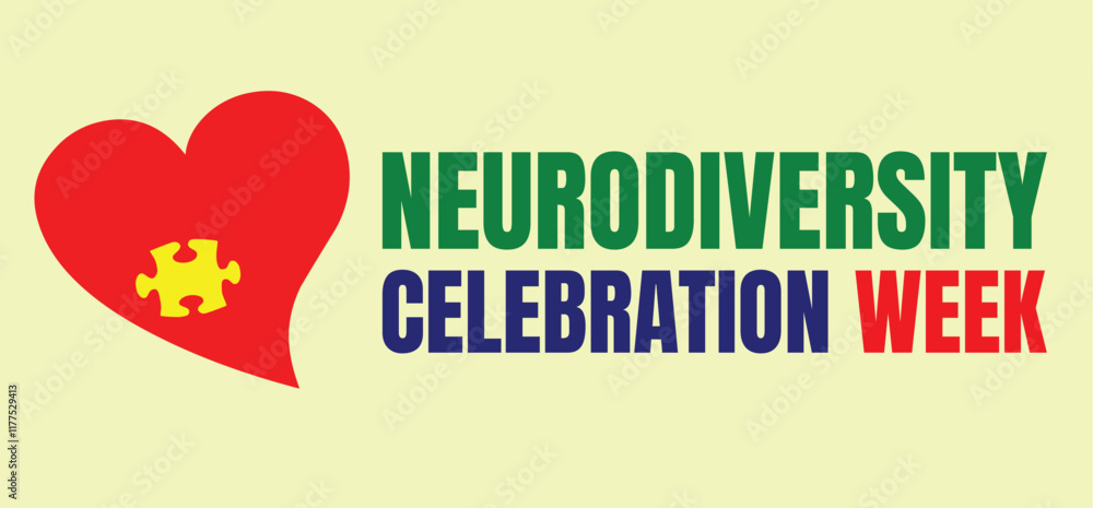 Neurodiversity Celebration Week, banner and flyer style, national day ...