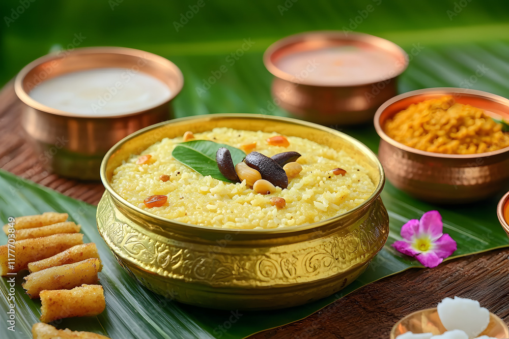 Ven Pongal Khara Pongal with Sambar coconut Chutney popular Indian ...