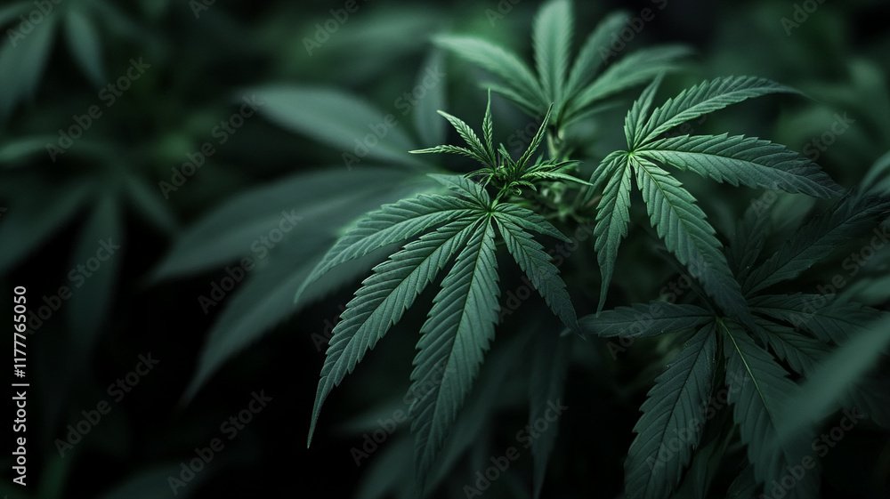Green cannabis leaf isolated on a clean white background, ideal for ...