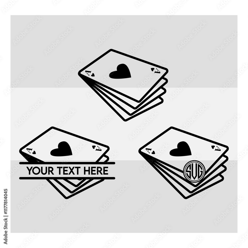 Vector de Stock Playing Cards SVG, Playing Cards, Full Deck Playing ...