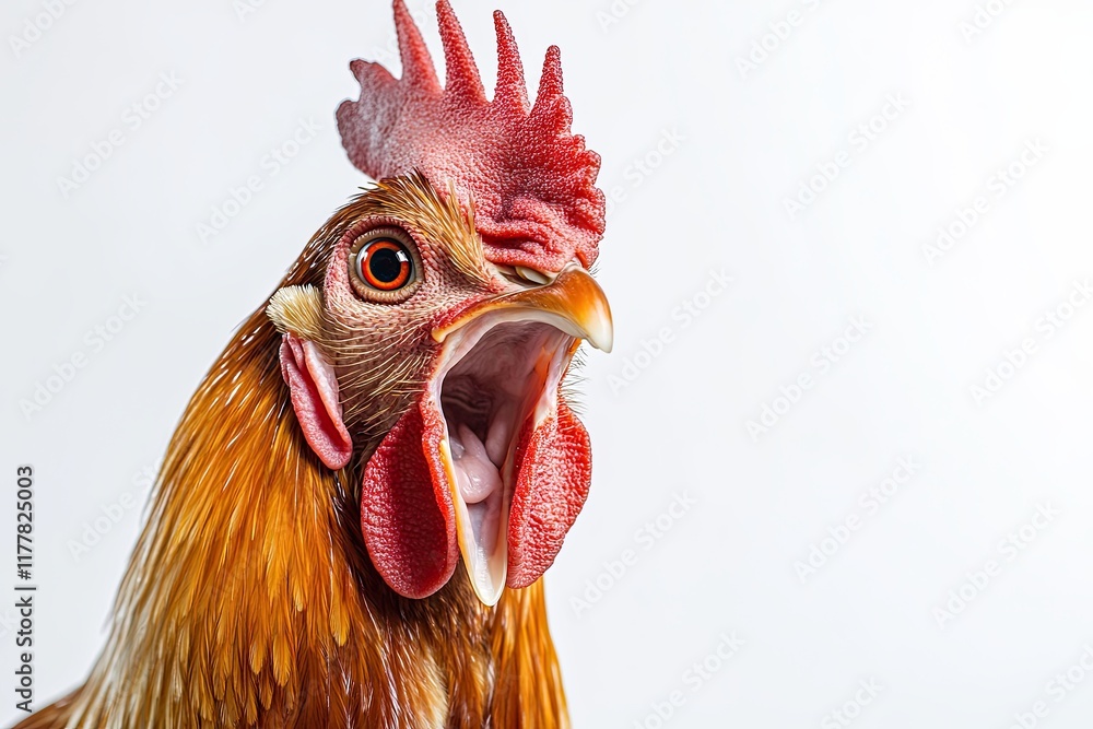 Surprised rooster with an excited expression on his face, great ...