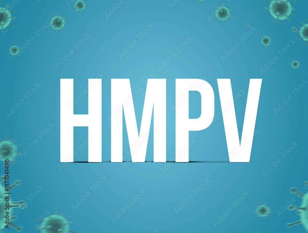 Illustration Stock HMPV virus 3D concept. Human metapneumovirus (HMPV ...