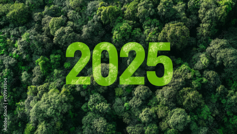 Sustainable Environment Development Goals, 2025 symbol on green grass ...