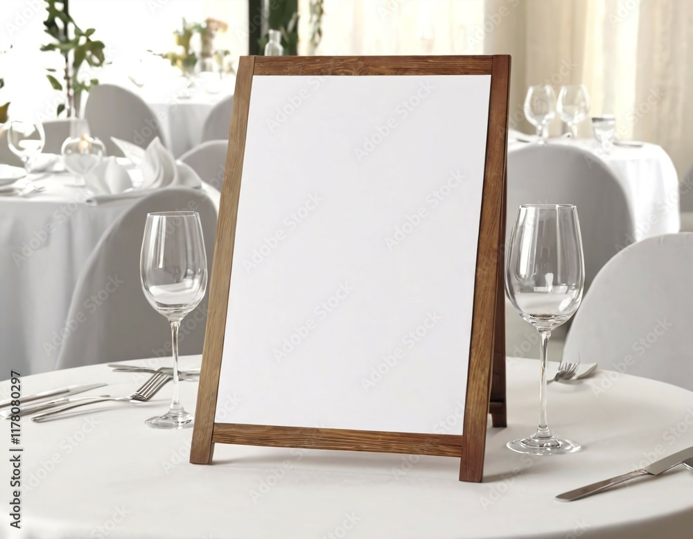 A blank menu template designed for mock-up purposes, featuring empty ...