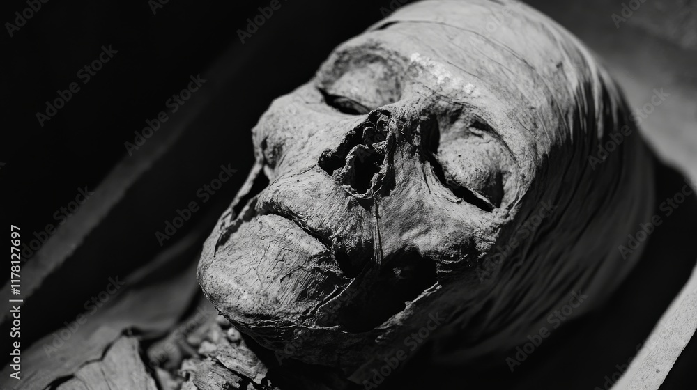 Mummy creation cartoon vector illustration. Stages of mummification ...