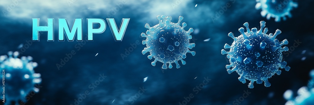 Stock-Illustration „Human metapneumovirus or HMPV, virus causing upper ...