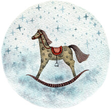 Rocking Horse Blue Clipart Free Stock Photo - Public Domain Pictures