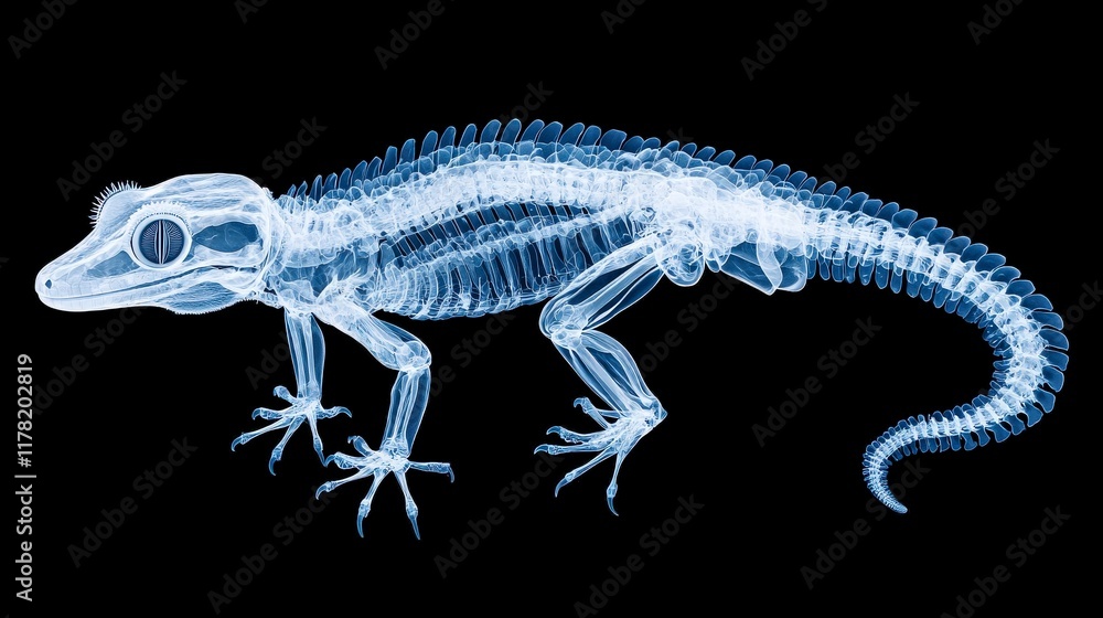 X-ray Imaging of a Lizard Showing Internal Skeleton and Structure in ...