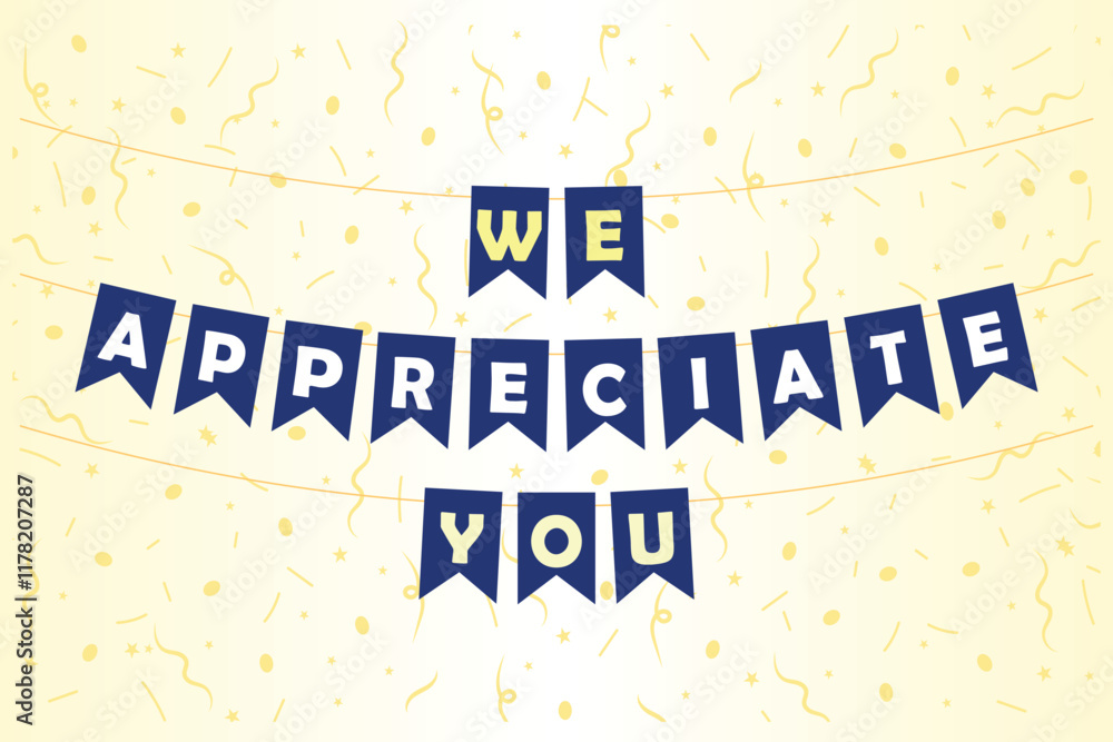 we appreciate you banner, employee appreciation day bunting garland ...