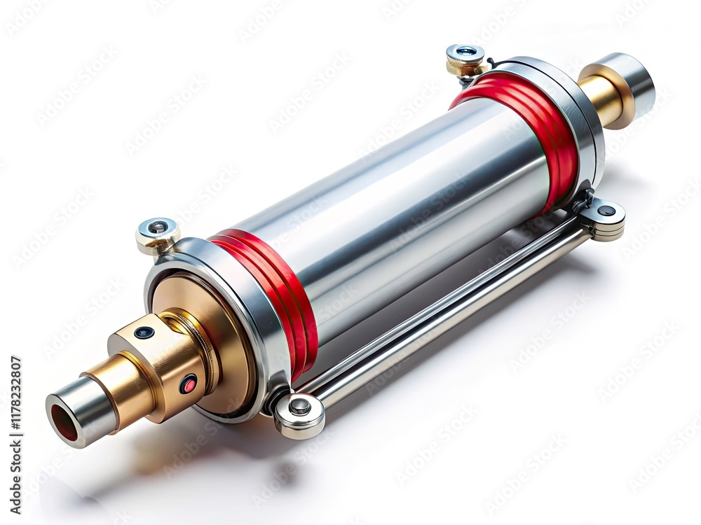 Cylinder Pneumatic Air Suspension, Industrial Air Spring, Isolated ...