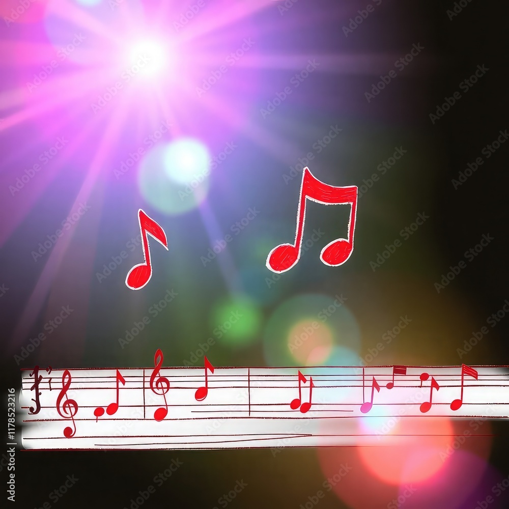 music notes on transparent background , notes Stock Illustration ...