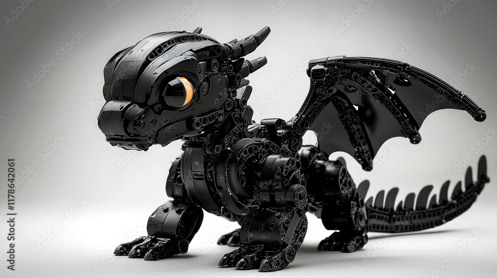 Cyberpunk Dragon: A Masterpiece of Mechanical Fantasy. Intricate ...